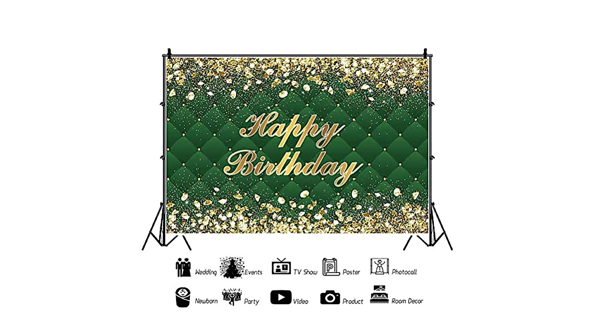 Renaiss 7x5ft Happy Birthday Backdrop for Party Photos