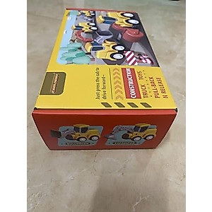 CARLORBO Toy Cars for Toddlers 1-3 - Pull Back Cars Toys, Press and Go Truck Toys for 18 Months to 2 3 4 5 Years Boys Girls Gift 4 PCS (Construction Vehicles)