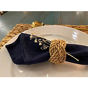 TAGREE Wicker Napkin Rings Set of 12, Woven Napkin Rings, Napkin Rings Bulk for Dinning Table, Easter Napkin Rings Set of 12, Farmhouse Napkin Rings, Rustic Napkin Rings