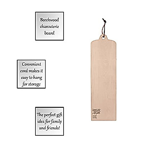 Santa Barbara Design Studio Charcuterie Board Face-to-Face Designs Beech Wood Kitchenware, 21.5" x 7.25", Bon Appetit