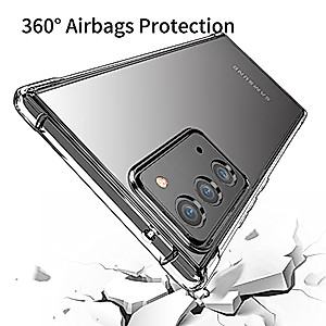 [Road Left] Crystal Clear Case for Galaxy Note 20 6.7 inch,Air-Bag Shockproof Protective Phone Case,Ultra Slim Flexible Soft TPU Cover for Samsung Galaxy Note 20 6.7"