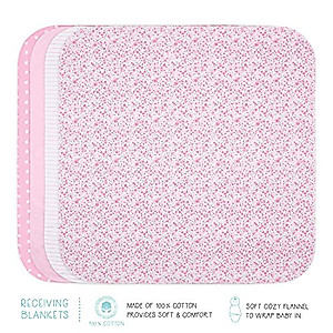 The Peanutshell Newborn Layette Gift Set for Baby Girls - 23 Piece Newborn Girl Clothes & Accessories Set - Fits Newborn to 3 Months - Floral