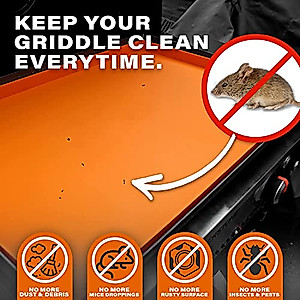 36" Silicone Griddle Mat for Blackstone Griddle, Heavy Duty Food Grade Silicone Griddle Cover Mat Full-edge, Reusable Griddle Accessories for Blackstone, Protect Griddle from Insects, Dirt & Rust