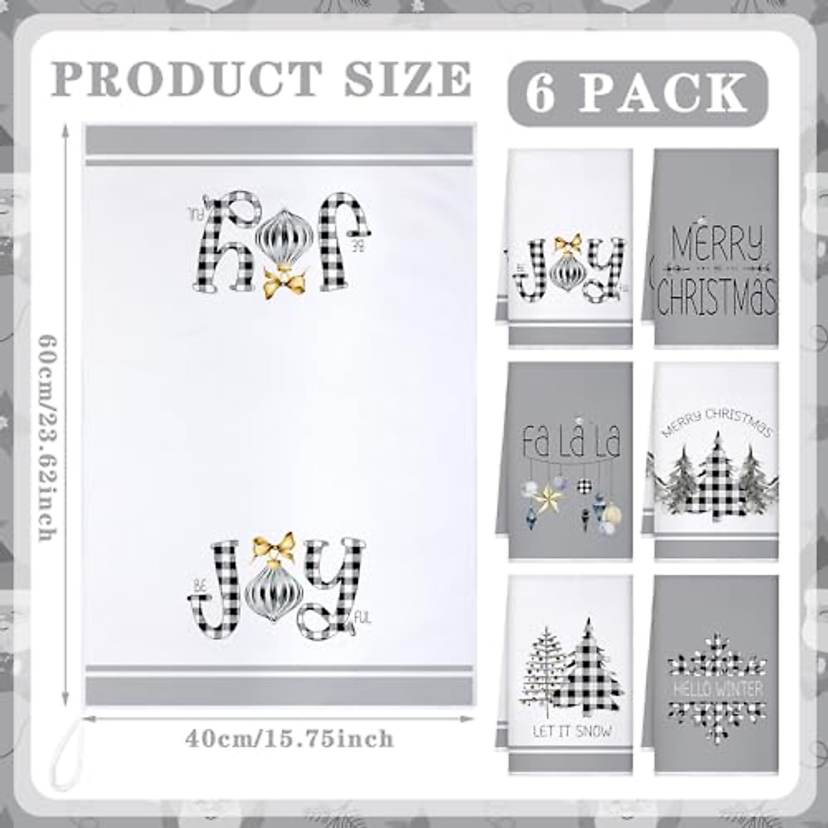 Geyoga 6 Pcs Jesus Kitchen Towels Decor 16 x 24 Inch Absorbent Dish Towels Hand Tea Towels for Holiday Housewarming Gift Favor(Fresh,Classic)