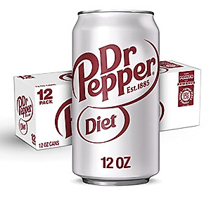 Diet Dr Pepper Soda, 12 fl oz cans, 12 pack