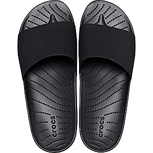 Crocs Women's Splash Slides Sandal, Black, 7