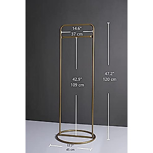 VEGAINDOOR Clothing Racks For Hanging Clothes,Garment Rack,Metal Strong Heavy Duty Hanging Clothes Rack for Small Spaces and Rooms,Metal Clothes Rail,Portable Clothes Rack,Gold