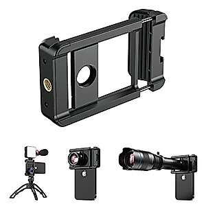 17 mm Thread Lens Adapter, Telephoto Lens Phone Mount Sturdy and Wear-Resistant, Lens Holder Suitable for All Lens&Telephoto Lens with 17mm Thread, Works with Almost All Smartphones