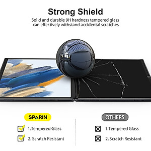 SPARIN 3 Pack Screen protector for Samsung Galaxy Tab A8 10.5 Inch, Tempered Glass Screen Protector for Galaxy Tablet A8 2022, Anti-Scratch