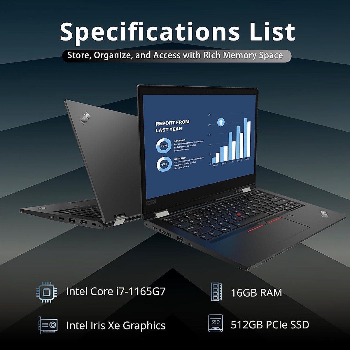 Lenovo ThinkPad L13 Yoga Business 2-in-1 Laptop, 13.3" FHD Touchscreen Display, 11th Gen Intel Core i7, 16GB RAM, 512GB PCIe M.2 SSD, 3-Yr Warranty, Wecam, FP Reader, Wi-Fi 6, Windows 11 Pro, Black