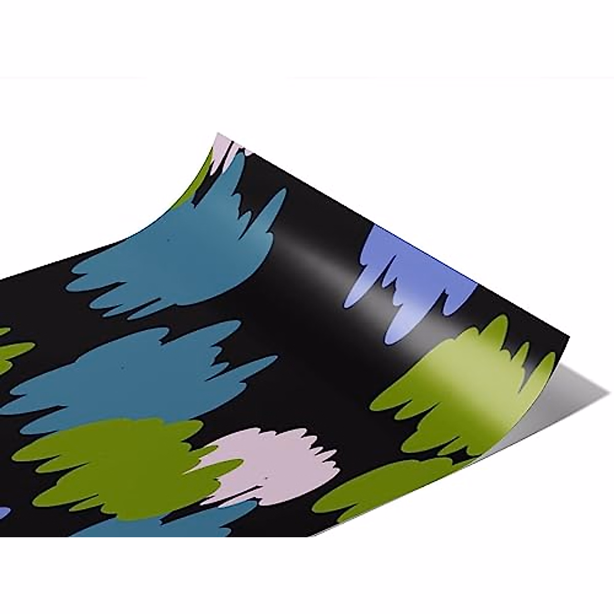 Rwraps Blue Abstract Allay Pain Gloss Vinyl Film Wrap 59in x 1ft Vinyl Vehicle Car Film Sheet Roll