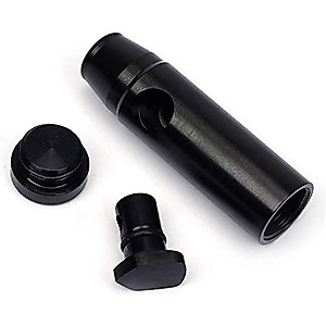 iSnuff Snuff Bullet Sniffer Snorter Dispenser (Metal) Black Amsterdam Style - Leak-Proof Storage Bottle Rocket Bullet
