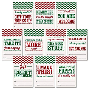100 Holiday Gift Tags - Funny Gift Labels for Christmas - Self Adhesive - Funny Gift Wrap
