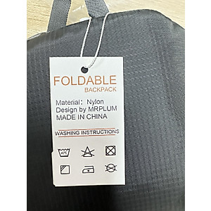 MRPLUM 30L Rucksack Foldable Ultralight Packable Backpack, Unisex Durable Handy Daypack for Travel & Outdoor Sports Durable & Waterproof (Black)