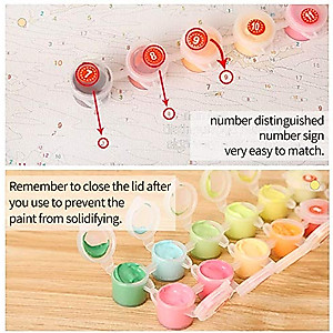 16x20" Common Loon Swimming Lake Waters Paint by Numbers Kits for Adults Kids DIY Wall Art Picture Framed Canvas Oil Painting Set Digital Paintworks for Beginners