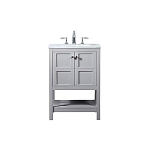 Elegant Kitchen and Bath 24 inch Single Bathroom Vanity Cabinet - Grey