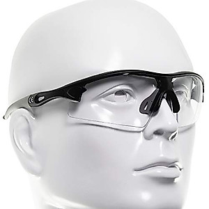 Allen Company Aspect Shooting Safety Glasses, Clear Lenses, ANSI Z87.1+ & CE Rated, Black and Gray, one Size