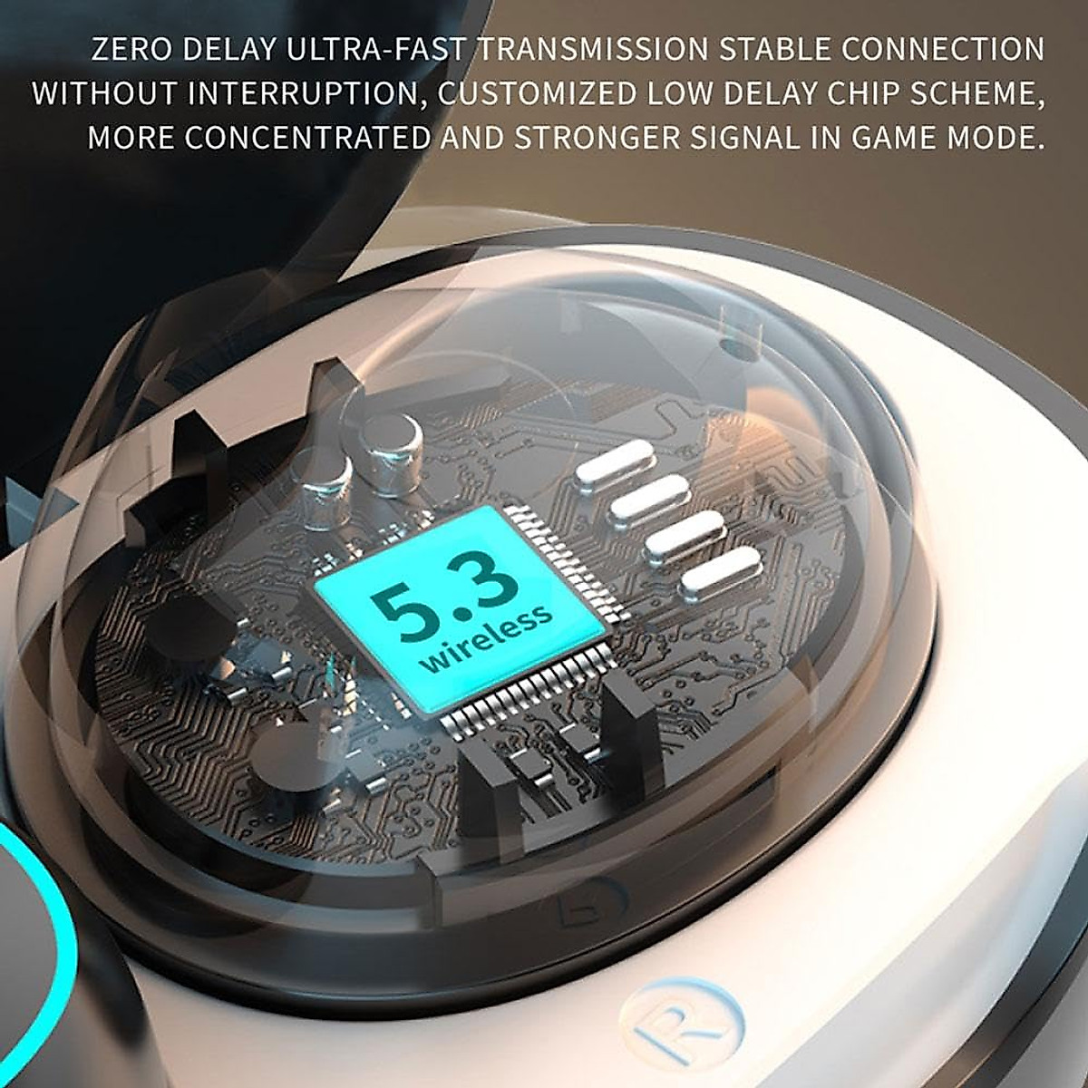 Hybrid Active Noise Cancelling Wireless Earbuds, in Ear Headphones IPX7Waterproof Bluetooth 5.3 Stereo Earphones, Immersive Sound Premium Deep Bass Headset Plus