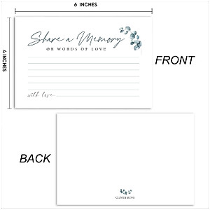 CLEVER SIGNS 50 Pcs Share a Memory Card, 4" x 6" - for Celebration of Life Birthday Anniversary Memorial Funeral Graduation Bridal Shower Game