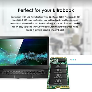 Transcend 120GB MTS820S M.2 2280 SATA3 SSD, Internal Solid State, Compatible with Laptop & PC Desktop - TS120GMTS820S