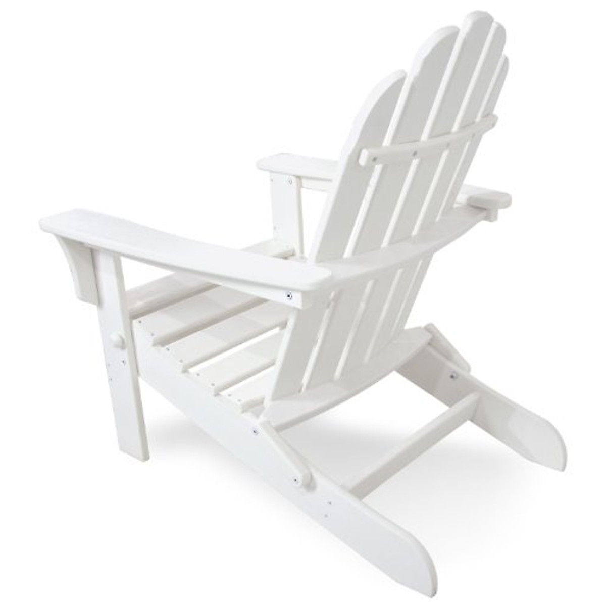 Trex Outdoor Furniture by Polywood TXA53CW Cape Cod Folding Adirondack Chair, Classic White