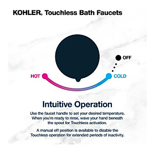 Kohler Mistos Battery Powered Touchless Single Hole Bathroom Faucet in Matte Black