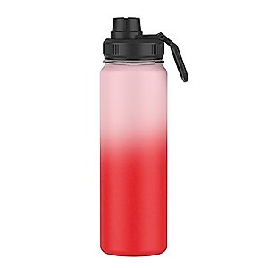 Stainless Steel Vacuum Insulated Flask, Leak-proof, BPA-free Double Walled Thermal Mug for Coffee & Tea, 0.76L Sports Water Bottle, Travel Water Bottle for Hot or Cold Drink, Pink…