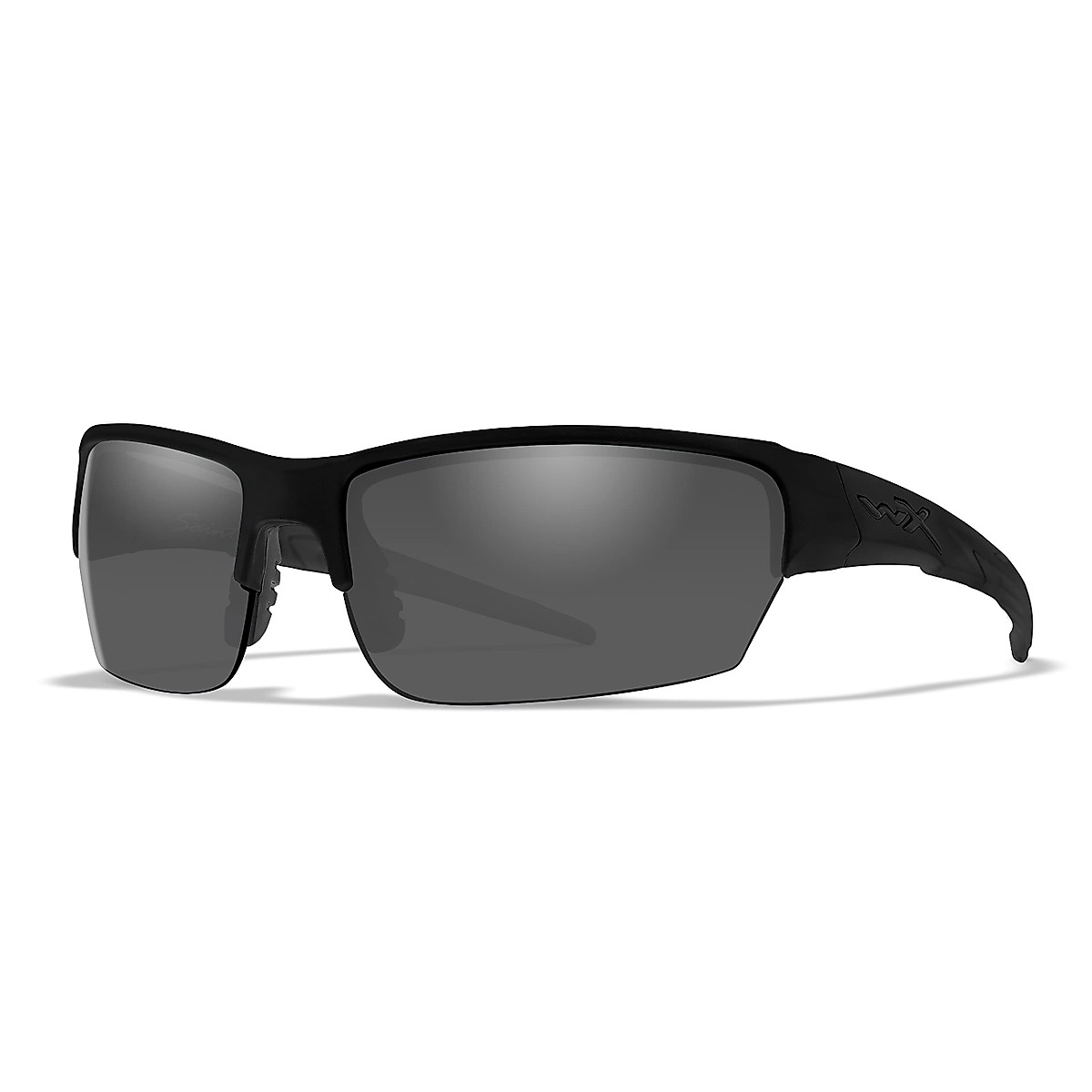 Wiley X WX Saint CHSAI08 Tactical Sunglasses Matte Black Frame with Changeable Smoke Grey Lenses Ballistic Rated