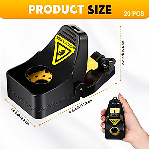 Kittmip 20 Pcs Mouse Traps Indoor for Home Mice Traps for House Small Rat Trap for Indoor Outdoor Reusable Rat Traps Snap Traps Quick Effective Safe Mousetrap for Family and Pet