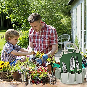 AOKIWO 83 Pcs Garden Tools Set Succulent Tools Set, Heavy Duty Aluminum Manual Garden Kit Outdoor Gardening Gifts Tools for Men Women (Green)