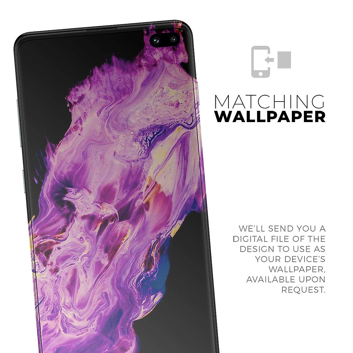 DesignSkinz Liquid Abstract Paint V76 Protective Vinyl Decal Wrap Skin Cover Compatible with The Samsung Galaxy S20 (Screen Trim & Back Glass Skin)