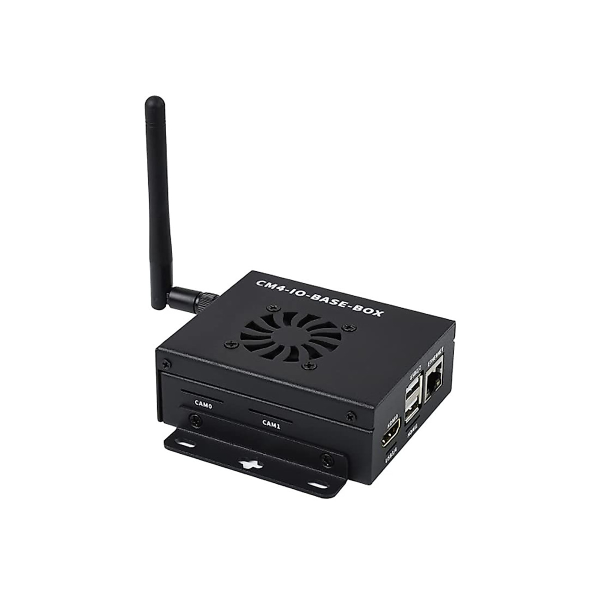 Mini-Computer Based On Pi Compute Module 4 (CM4 NOT Included), Mini IO Board Full Version,Cooling Fan Inside, Metal Case Cov