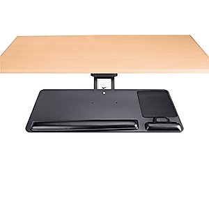 Adjustable Keyboard Tray Ergonomic Design Standard Under Desk Platform Large Space Track CARTMAY