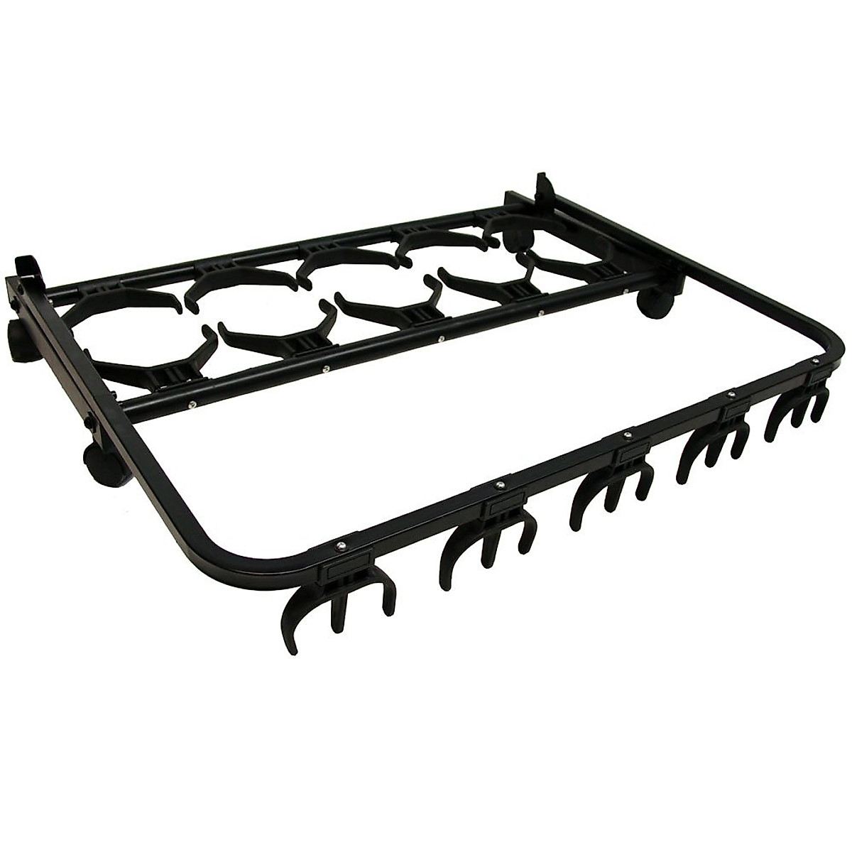 American Sound Connection 5 Guitar Rolling Cart Stand Pro Audio Stage, Studio or Display Rubber Divider Electric or Acoustic Guitar Holder