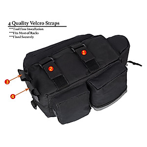 Roswheel 14024 Convertible Bike Bicycle Rear Rack Seat Pannier Trunk Bag with Cup Holder