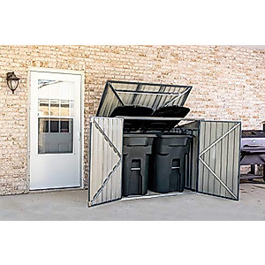 ARROW 6' x 3' Storboss Horizontal Outdoor Padlockable Steel Storage Shed, Charcoal
