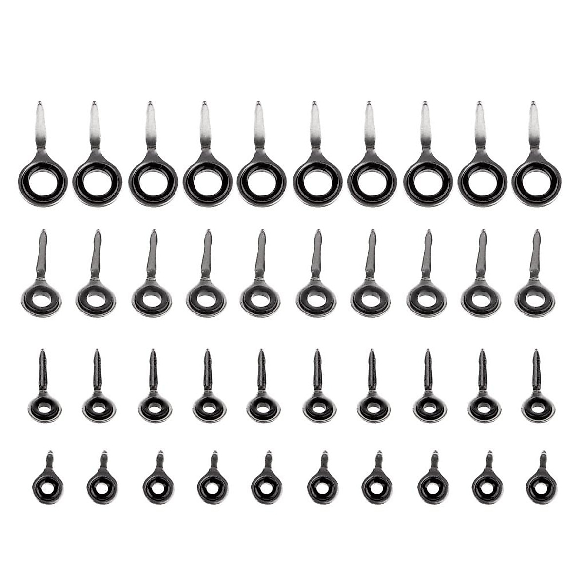 40pcs Rod Repair Kit Fishing Rod Guides Sizes for Raft, Rock Rod