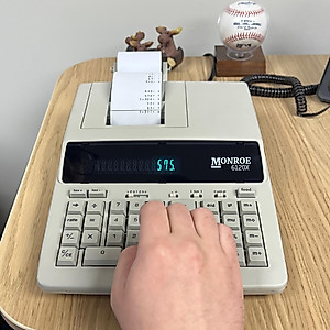 Monroe Systems for Business 6120X Genuine Monroe 12-Digit Print/Display Business Medium-Duty Calculator, Ivory