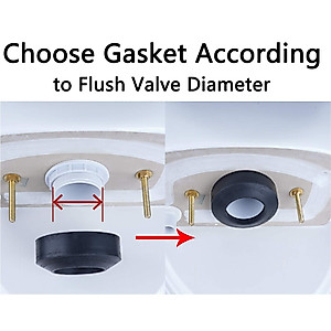 Hibbent Universal Toilet Tank to Bowl Gaskets with 3 Sets Brass Hardware Kits Fits Most 2-Inch 2.5-Inch Flush Valve Opening 2-Piece Toilet Tanks