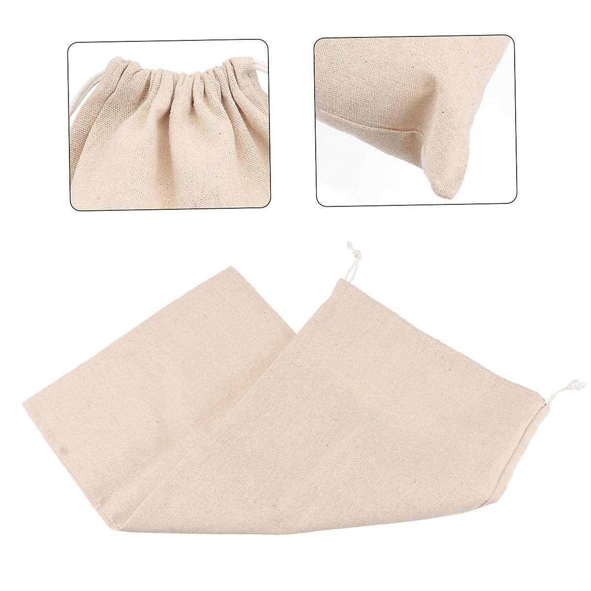 Anneome 3 Pcs Bread Bag Linen Loaf Bags Muslin Storage Bread Pouch Bag for Bread Tortoise Ornament Canvas Storage Bag Bread Loaf Bags Cookie Bag Drawstring Cotton Storage Bags