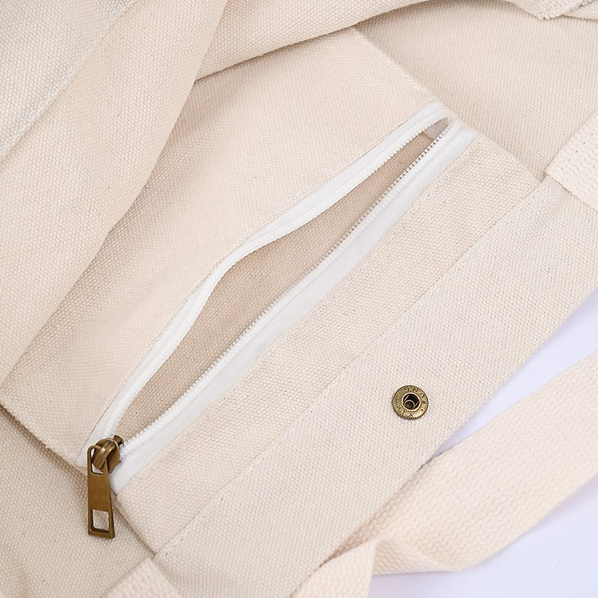 Augbunny Heavy Duty Canvas Extra Large Shoulder Crossbody Bag Grocery Shopping Bag Beach Tote Multi Purpose Daily Use Casual Tote