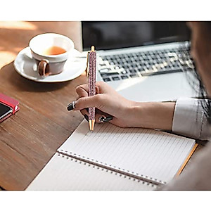 Xccj 7 Pcs Diamond Bling Pens for Women Pretty Cute Pens Rhinestone Colorful Ballpoint Pens Metal Retractable Writing Pens Black Ink 1.0 mm Sparkly Crystal Pens for Women Girls Office