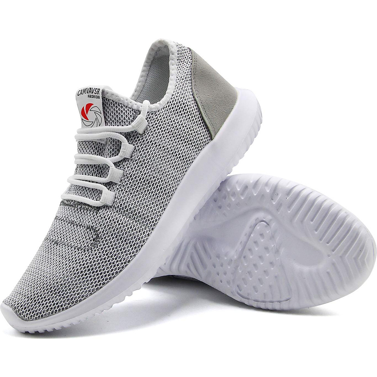 CAMVAVSR Men's Sport Shoes Non Slip Lightweight Breathable Mesh Soft Sole Run Walk Tennis Athletics Sneakers for Men Gray Size 13 Squat Weight Lifting Treadmill Shoes