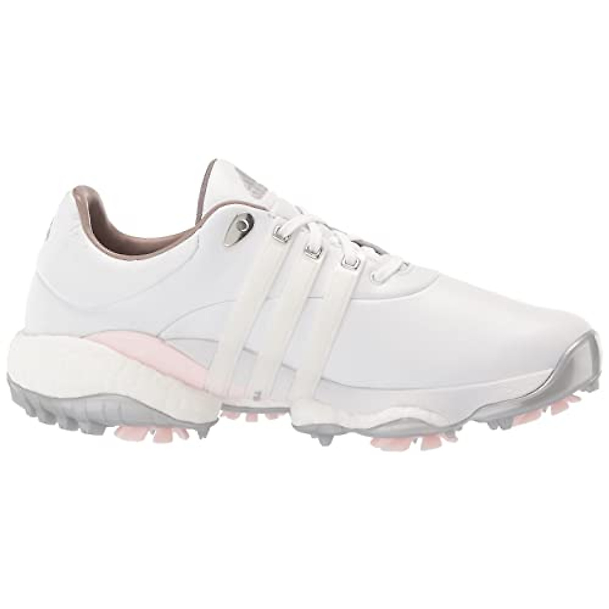 adidas Women's TOUR360 22 Golf Shoes, Footwear White/Footwear White/Almost Pink, 6.5