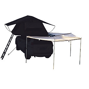 270 Awning Rooftop Tent Sun Shelter Designed for Vehicle with Roof Rack- Right/Left Hand Driver Side Awning Radius 8.2 ft,Khaki (Right-Side)