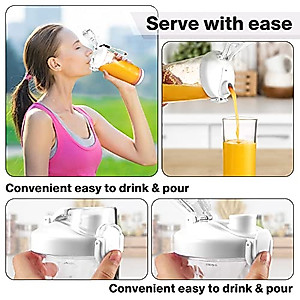 Portable Blender, Personal Size Blender for Shakes and Smoothies, Blender with 6 Blades, 20oz Mini Mixer Rechargeable for Kitchen/Gym/Travel/Office, BPA-Free,White