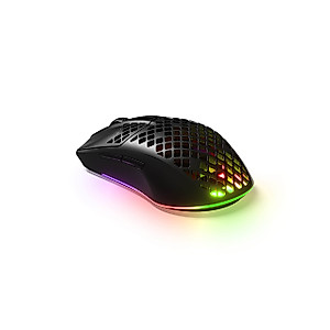 SteelSeries Aerox 3 Wireless - Super Light Gaming Mouse - 18,000 CPI TrueMove Air Optical Sensor - Ultra-Lightweight 68g Water Resistant Design - 200 Hour Battery Life – Onyx (Renewed)