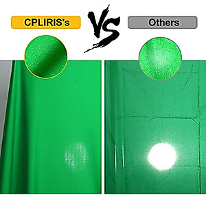 10x12ft Green Screen Backdrop for Photography, CPLIRIS Chromakey Green Screen Pure Polyester Collapsible Green Fabric with 3 Spring Clamps for Photoshoot, Game Live Steaming，Video Conference
