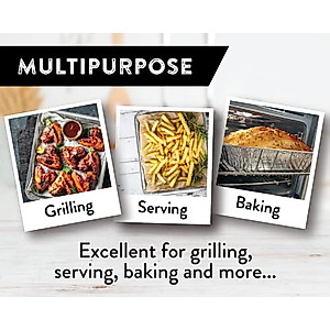 Aluminum Pans 9x13 (30-Pack) - EXTRA HEAVY DUTY - Durable Deep Half-Size Disposable Foil Tins for Grilling, Baking, Cooking, Roasting, Freezing, Serving Food & Lining Steam-Table Trays/Chafers