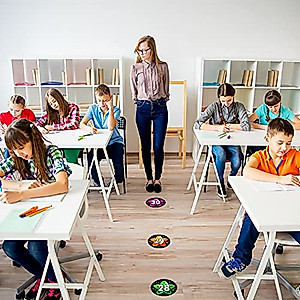 SICOHOME Number Spot Markers and Labels,4" Line Up Spots Classroom Floor,36pcs Sitting Classroom Floor Mark Spots for Preschool, Kindergarten,Elementary Teachers Kids Educate